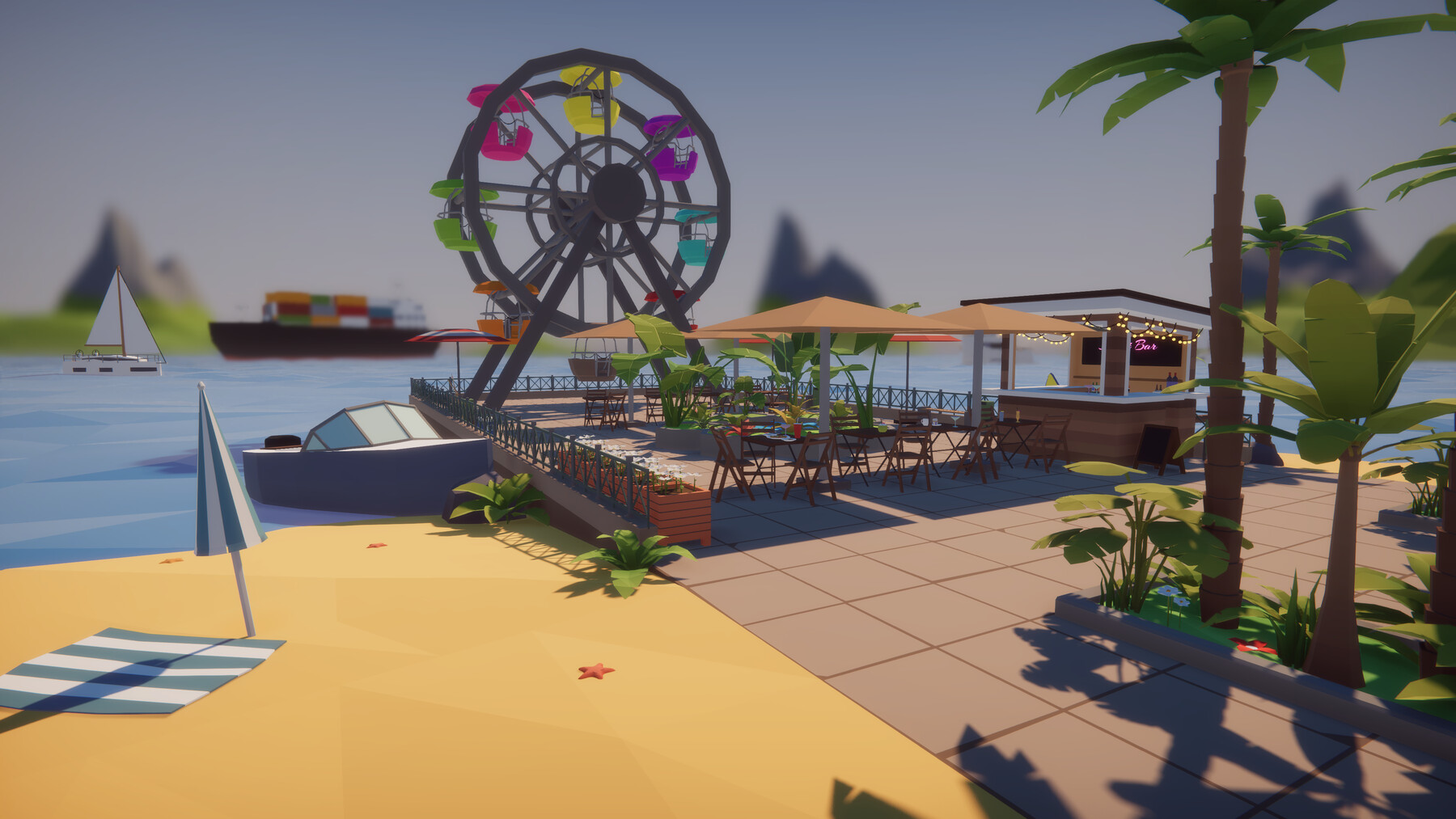 ArtStation - Low Poly Tropical City - Asset for Unity 3D, Map and Models | Game Assets