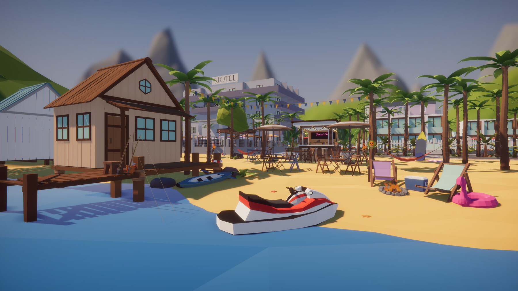 ArtStation - Low Poly Tropical City - Asset for Unity 3D, Map and ...