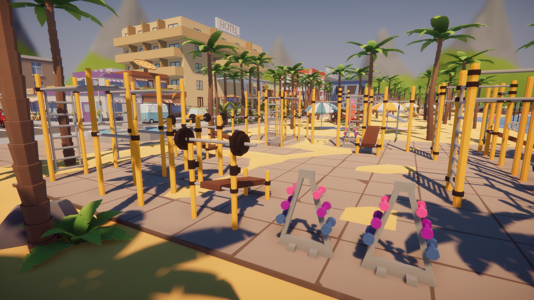 ArtStation - Low Poly Tropical City - Asset for Unity 3D, Map and Models | Game Assets