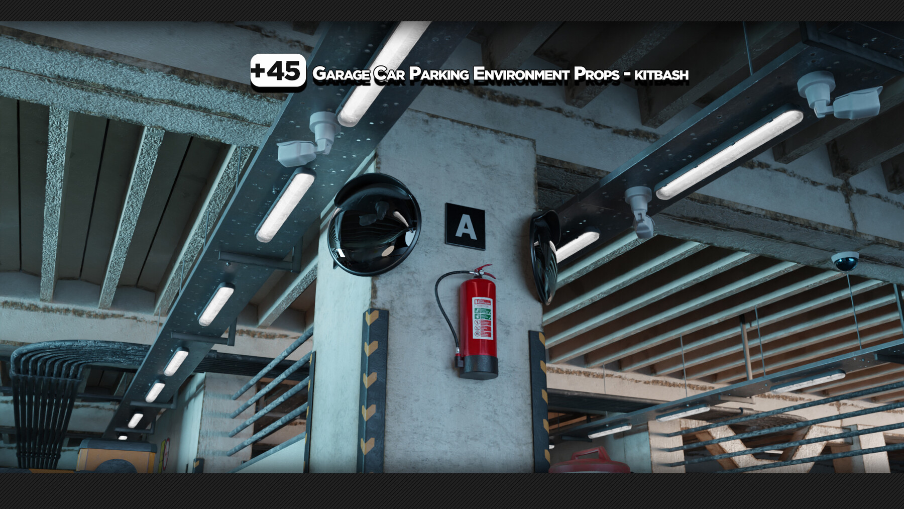 ArtStation - +45 Garage Car Parking Environment Props - KITBASH Vol 3 ...