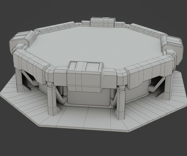 ArtStation - Sci fi Work Bench - Low poly - PBR - Game ready | Game Assets