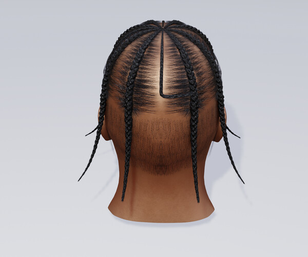 ArtStation - 3d male hair afro octopus braids | Game Assets