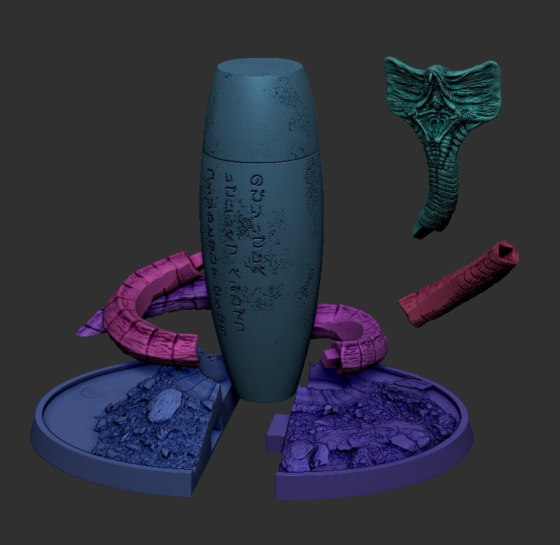 ArtStation - Alien Hammerpede ready for 3D print prometheus 3D print ...