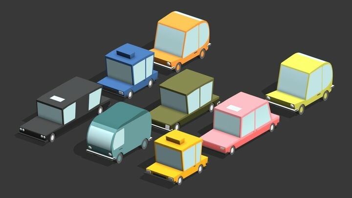 ArtStation - 39 Low Poly Vehicles | Game Assets