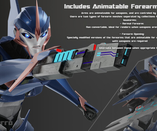 ArtStation - Arcee Transformers Prime Character Rig | Game Assets