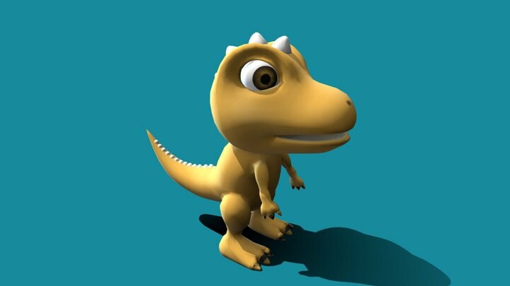 ArtStation - 3D Model - Cartoon Dinosaurs | Game Assets
