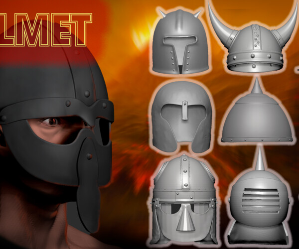 ArtStation - helmets for games and building figures | Game Assets