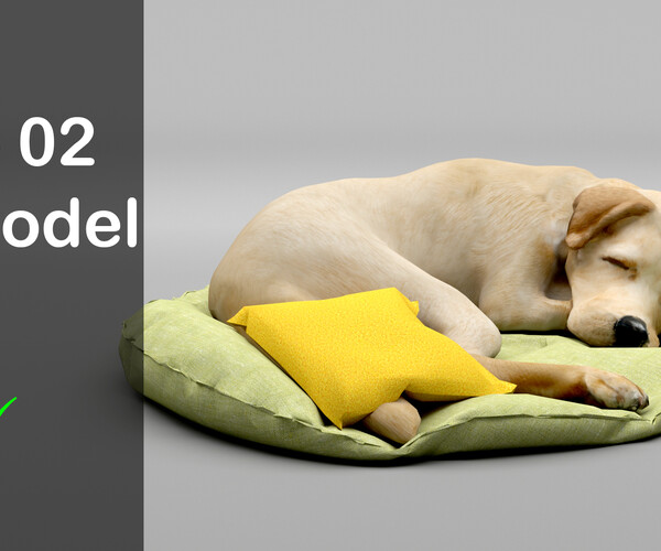 ArtStation - Dog 02_ 3d model | Resources