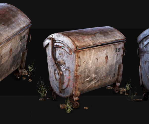ArtStation - Garbage/Trash Container with Source Files, LODS and ...