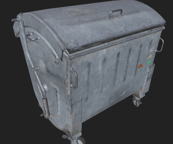ArtStation - Garbage/Trash Container with Source Files, LODS and ...