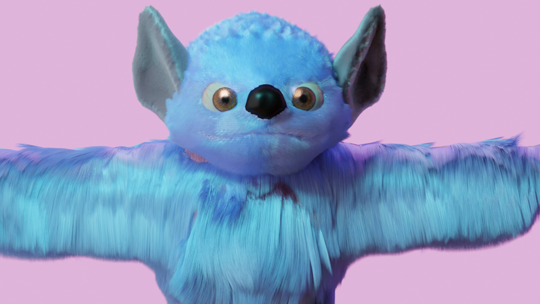 ArtStation - Cute Creature 3D - Character - Fury - Cartoon 3D model ...