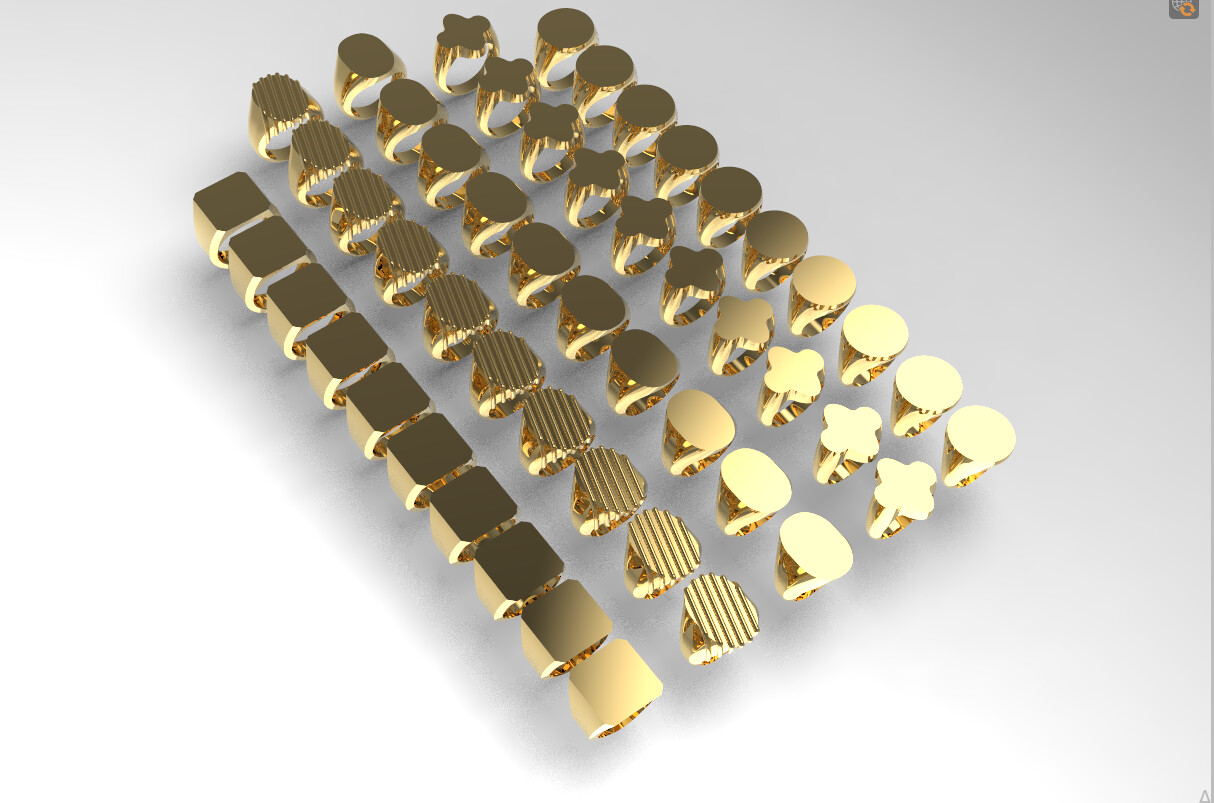 ArtStation - 5 different base ring with 10 different sizes | Resources