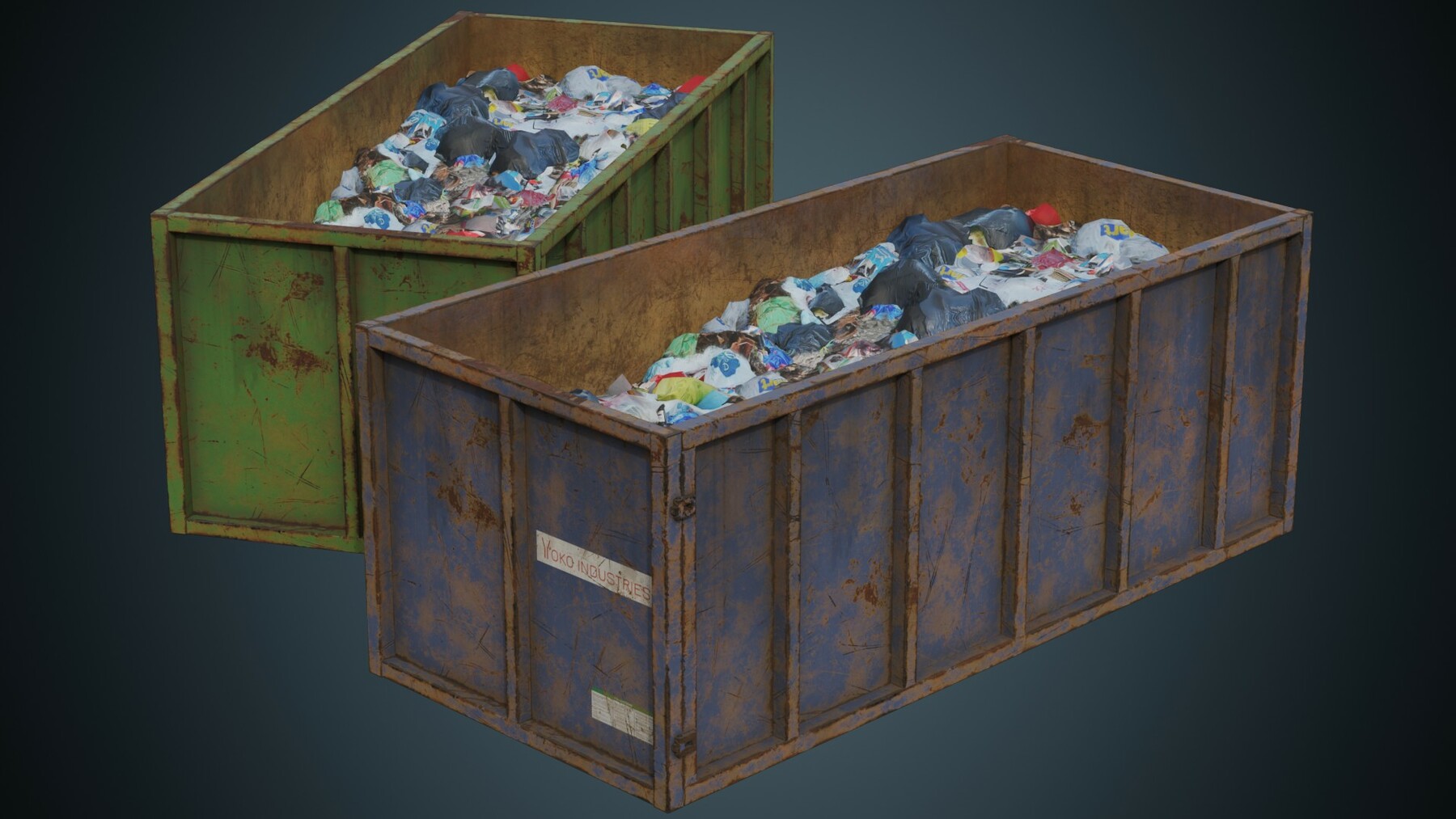 ArtStation - Garbage Container 2B | Game Assets