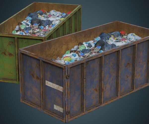 ArtStation - Garbage Container 2B | Game Assets