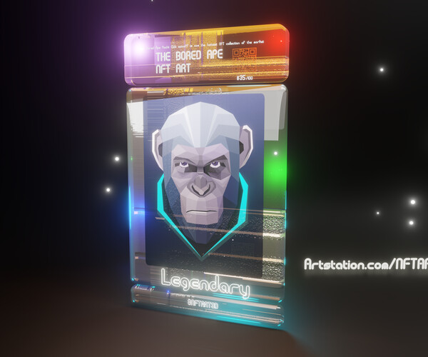 ArtStation - 3D Animated Card Blender Template .blend File NFT Style - Eevee Rendering #11 ...