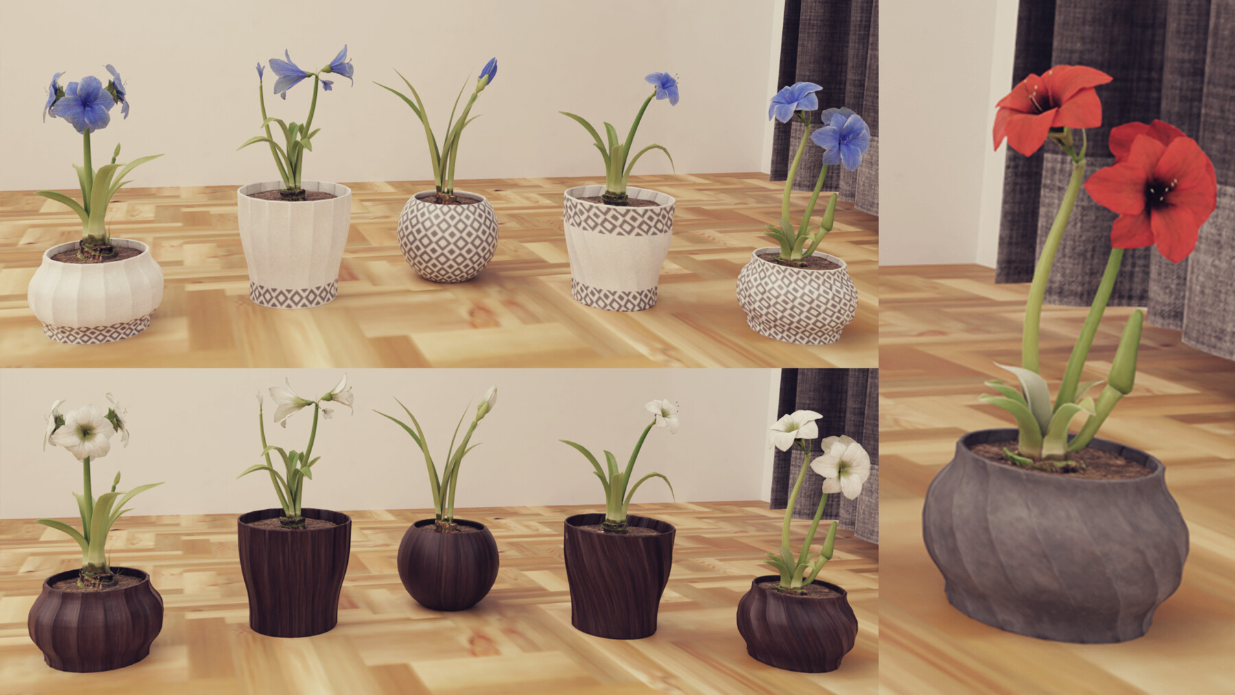 ArtStation - Plants pots collection vol 04 | Game Assets