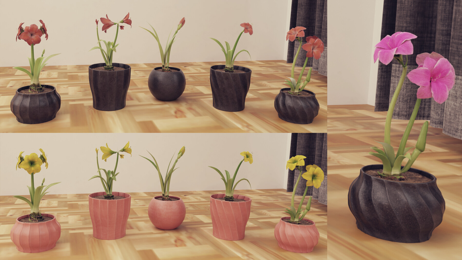 ArtStation - Plants pots collection vol 04 | Game Assets