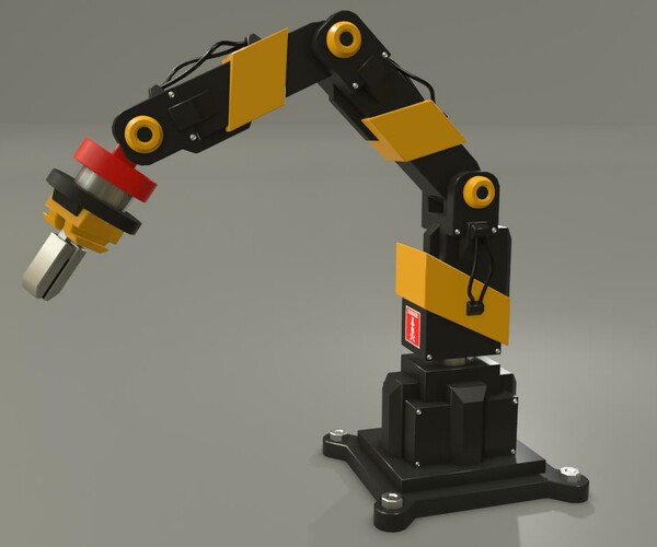 ArtStation - Industrial Robot Arm Low-poly 3D model | Game Assets