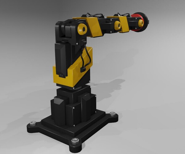 ArtStation - Industrial Robot Arm Low-poly 3D model | Game Assets