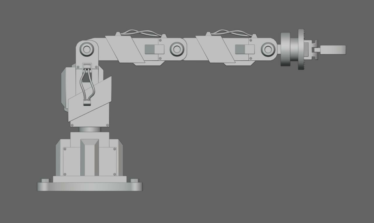 ArtStation - Industrial Robot Arm Low-poly 3D model | Game Assets