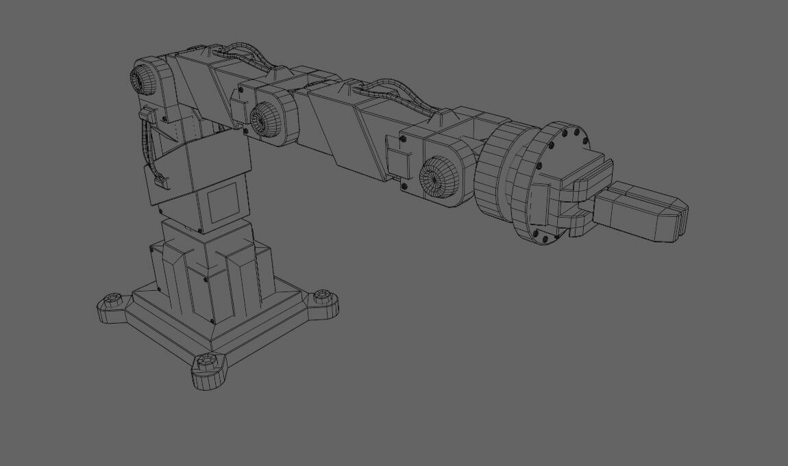 ArtStation - Industrial Robot Arm Low-poly 3D model | Game Assets