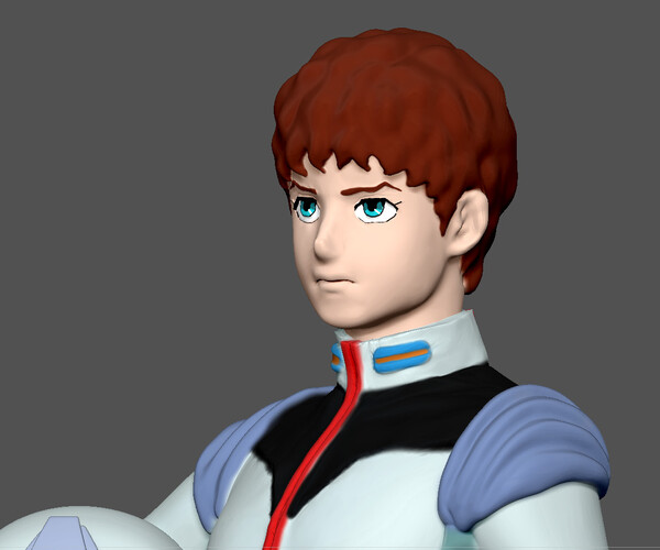 ArtStation - AMURO RAY GUNDAM PILOT GUNPLA ANIME 3D PRINT | Resources