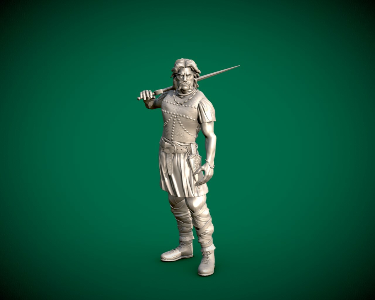ArtStation - Celtic Chieftain - 3d printable | Resources