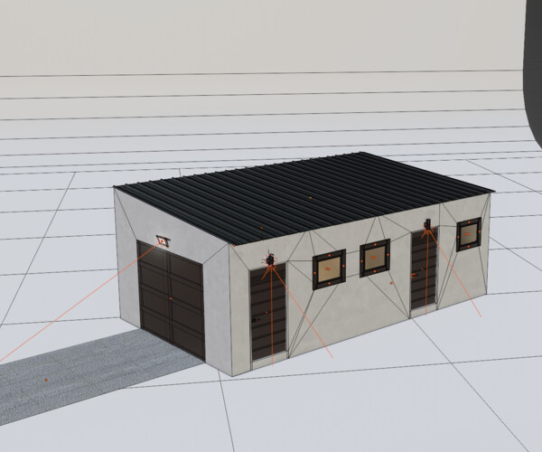ArtStation - 3D modern garage from the outside | Resources