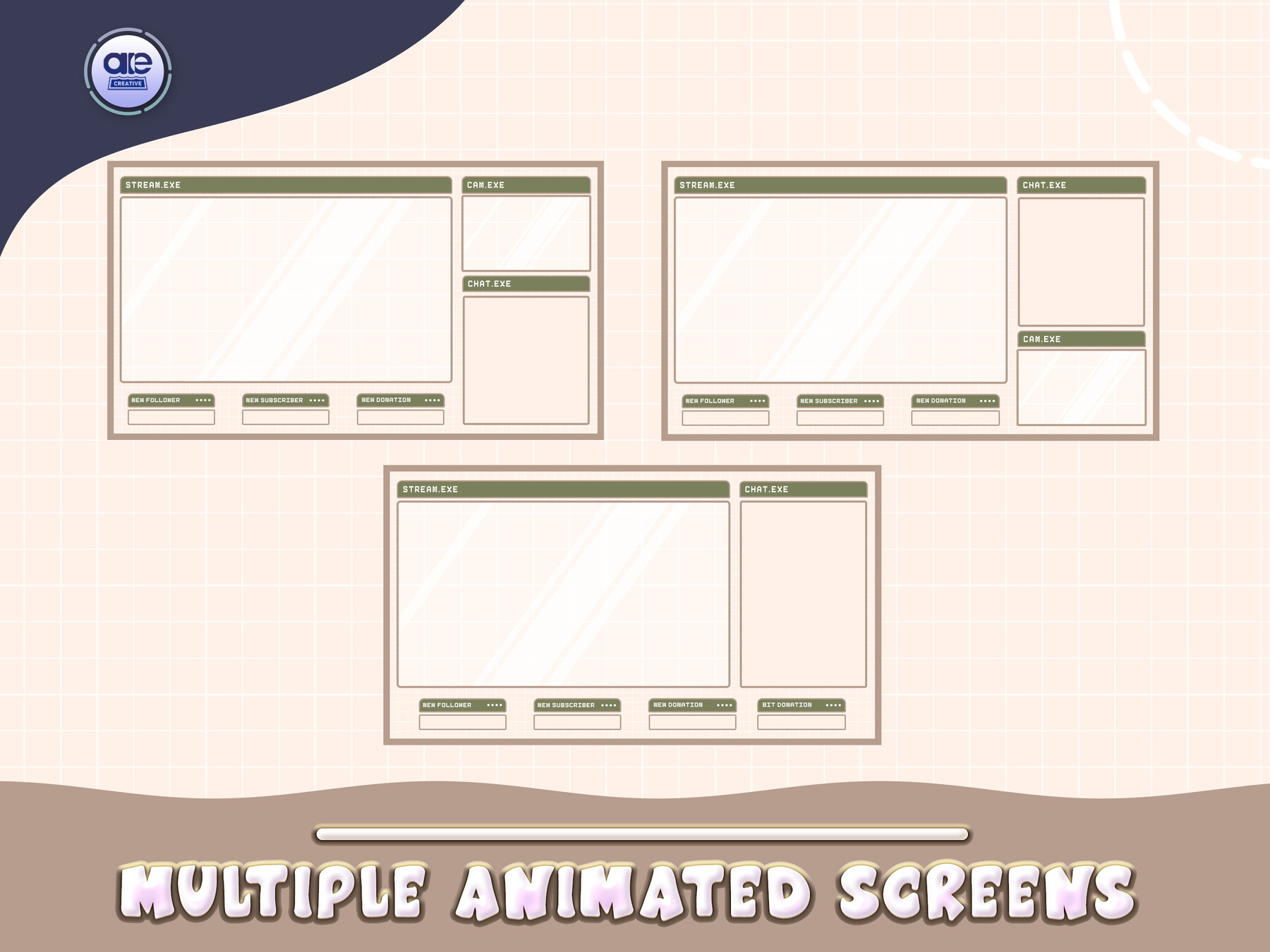 ArtStation - Twitch Cozy Stream Overlay Set, Cute Twitch Overlay, Twitch Alerts, Twitch Overlay ...