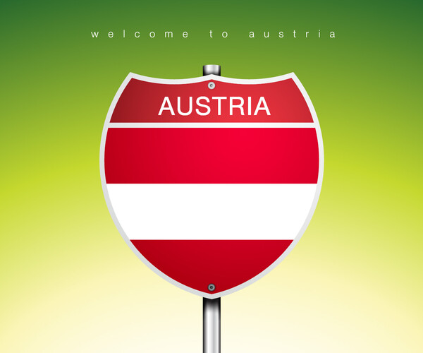 ArtStation - 18 ICON The City Label & Map of AUSTRIA In American Signs ...