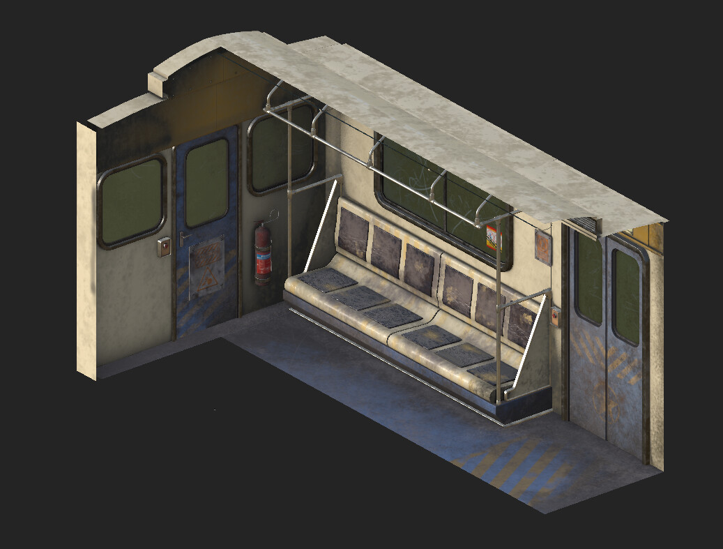ArtStation - Subway Car Interior | Game Assets