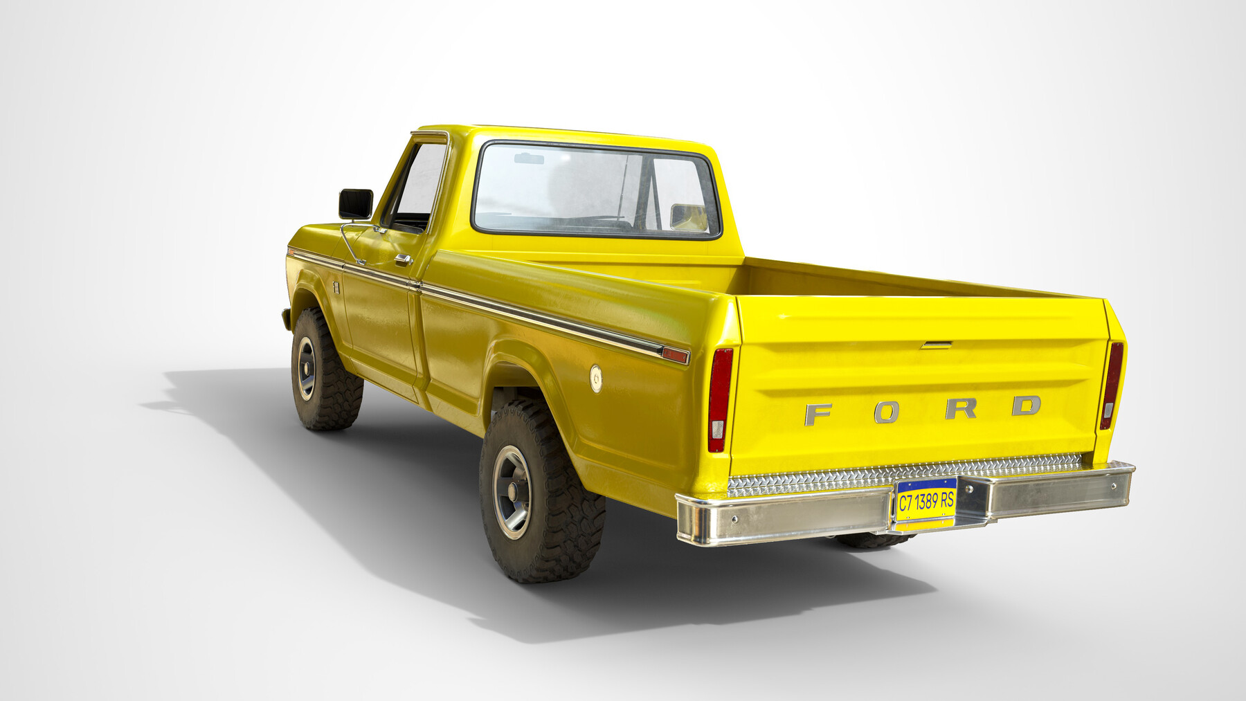 ArtStation - Ford F100 1976 New Yellow | Game Assets