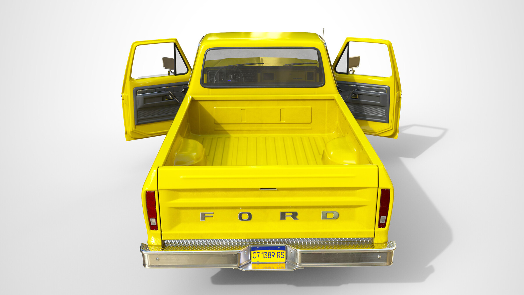 ArtStation - Ford F100 1976 New Yellow | Game Assets