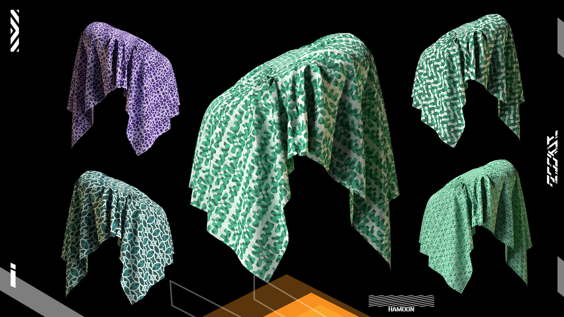 ArtStation - +39 patterned fabric smart material | Resources