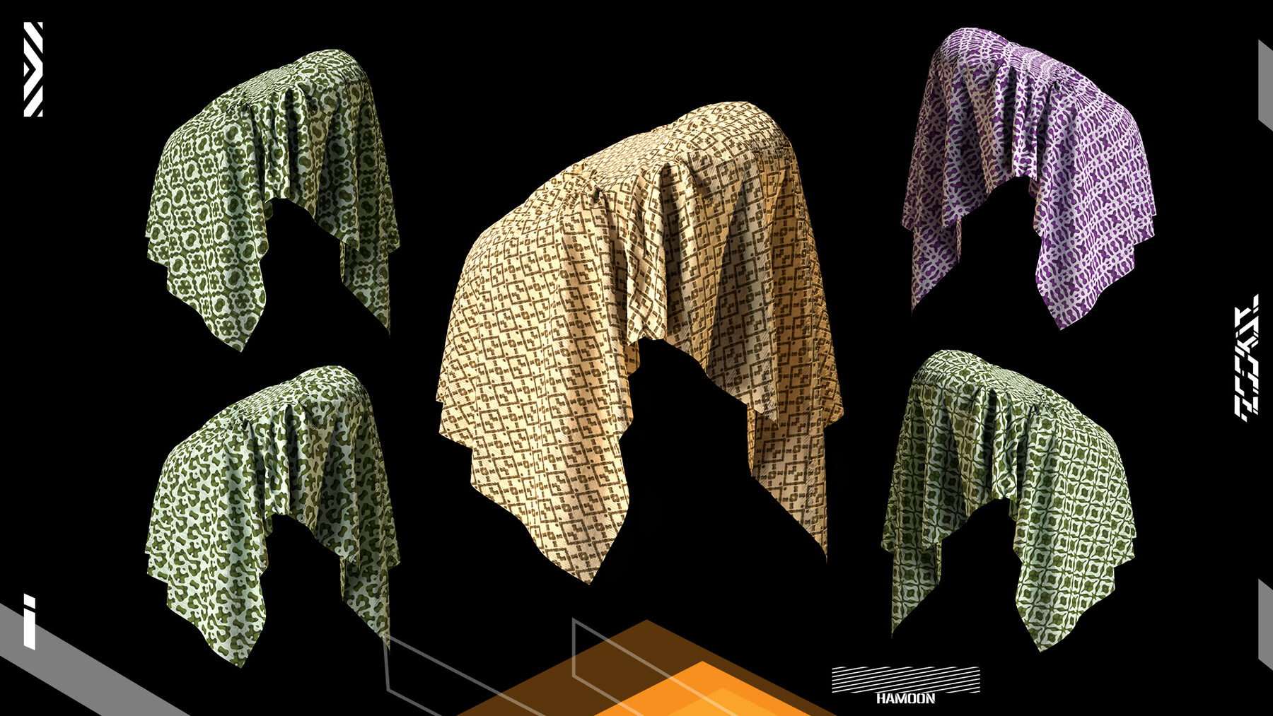 ArtStation - +39 patterned fabric smart material | Resources