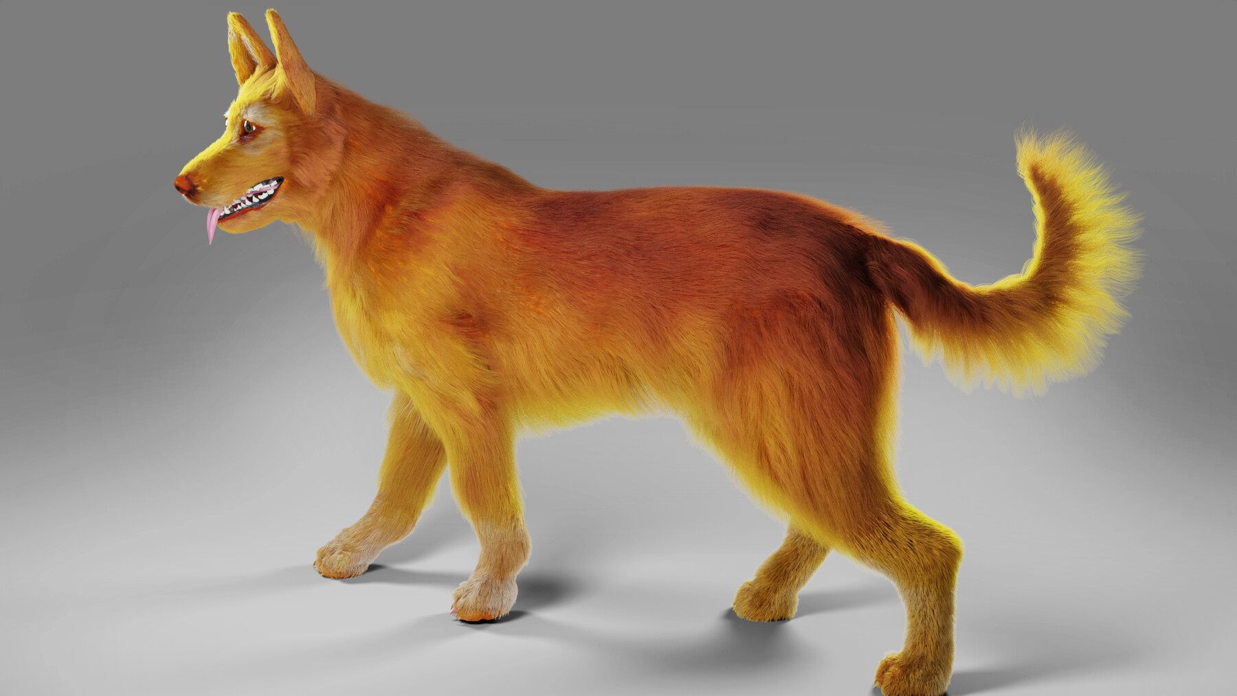 ArtStation - Fur Red Dog Rigged | Game Assets