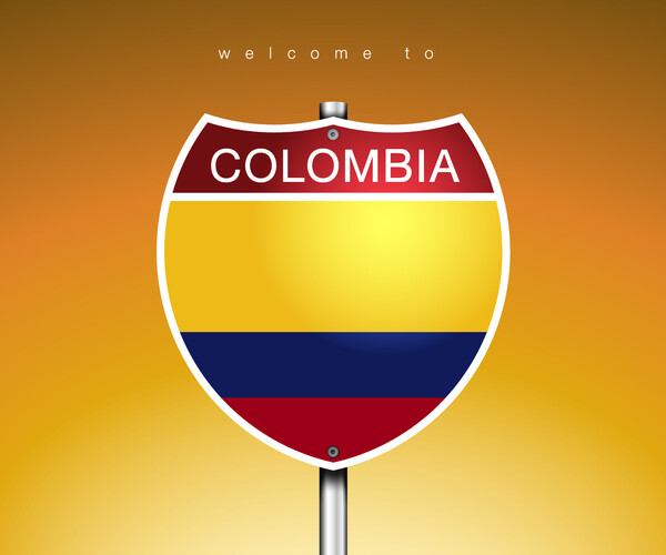 ArtStation - 20 ICON The City Label & Map of COLOMBIA In American Signs ...