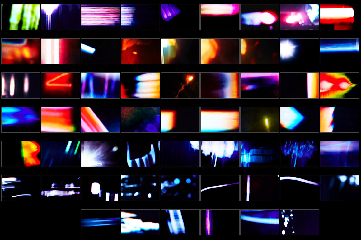ArtStation - 60 Glitched Light Leaks | Resources