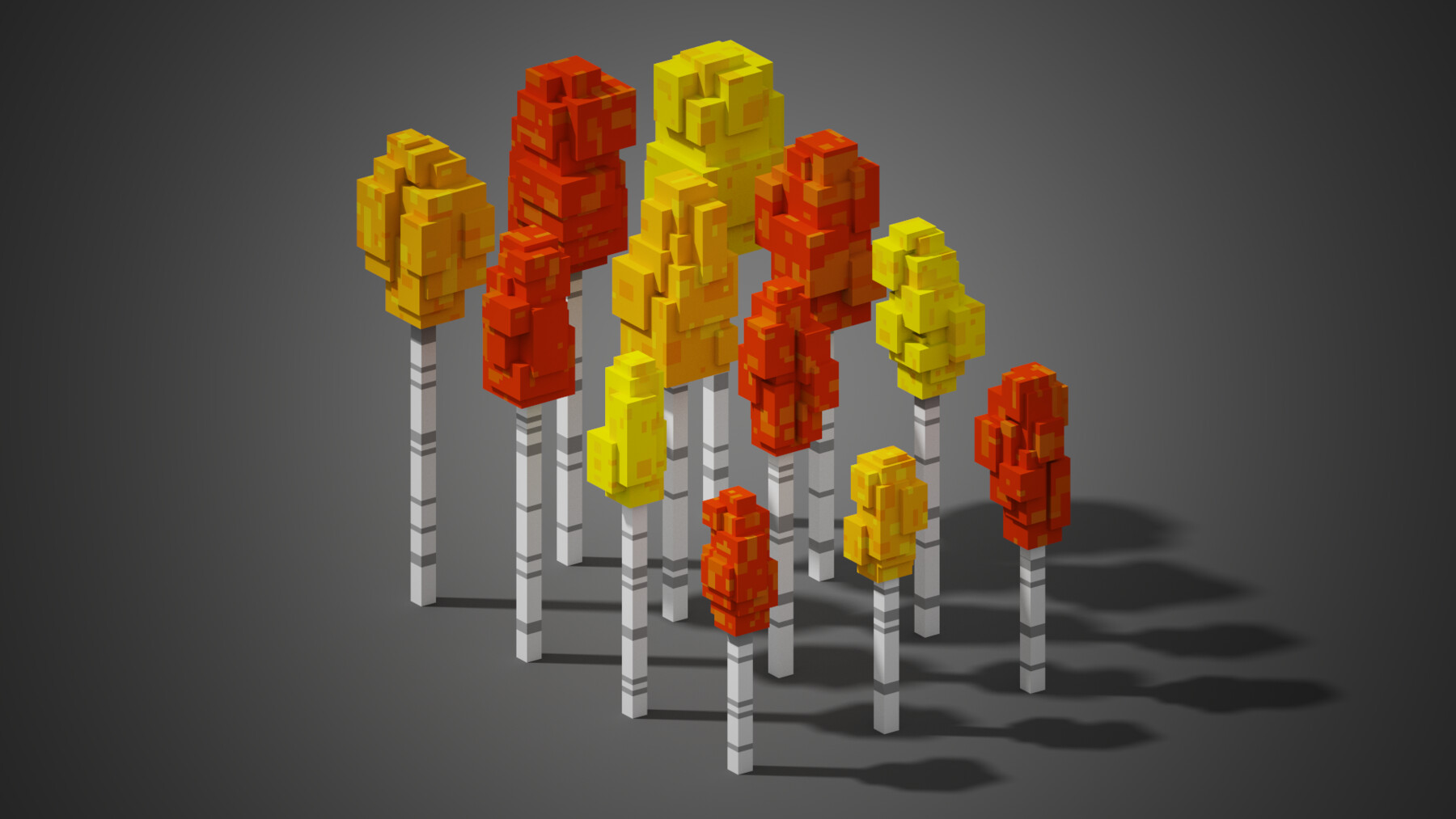 ArtStation - VOXEL Trees - Birch - Autumn | Game Assets