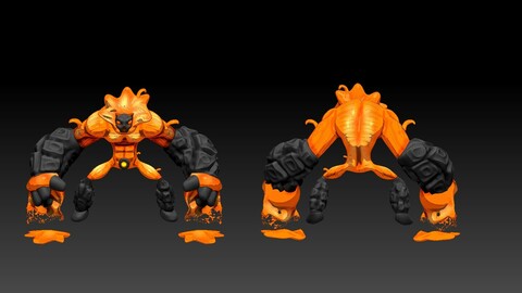 ArtStation - Alien de lava | Game Assets