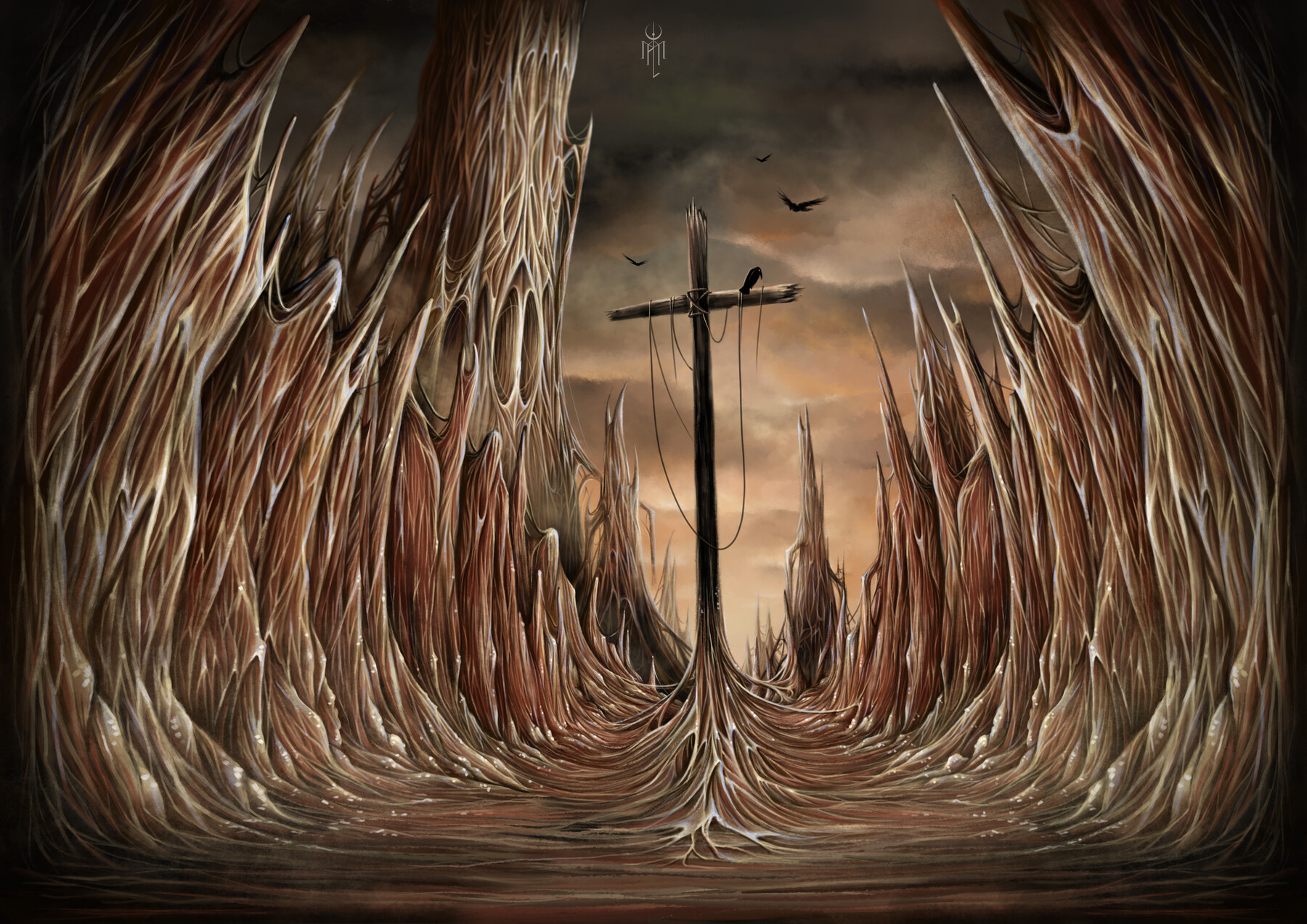 ArtStation - Guts Mountains - Death Metal Illustration | Artworks