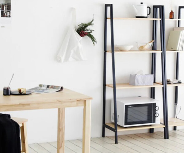 ArtStation - solid wood 4-step ladder shelf | Resources