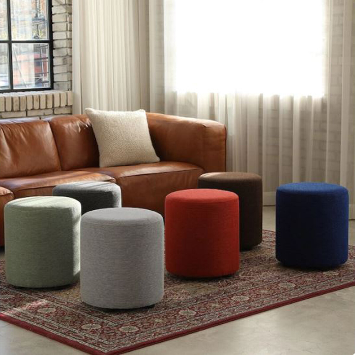 ArtStation - Pom Pom Fabric Round Stool | Resources