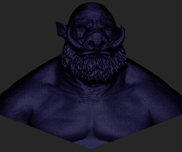 ArtStation - Humanoid bull warthog creature Bust | Resources