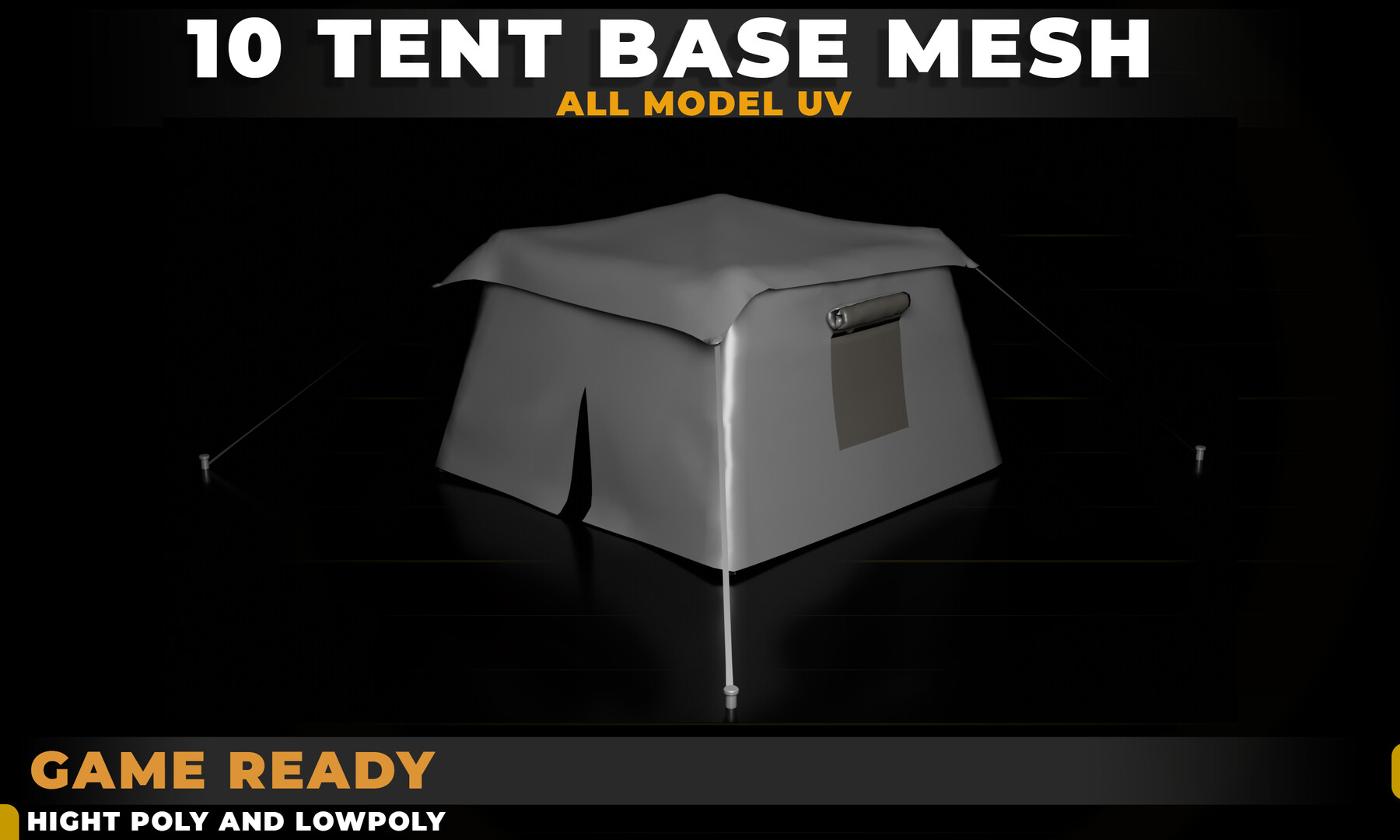 ArtStation - 10 TENT CAMP ( HIGHTPOLY AND LOWPOLY ) | Game Assets