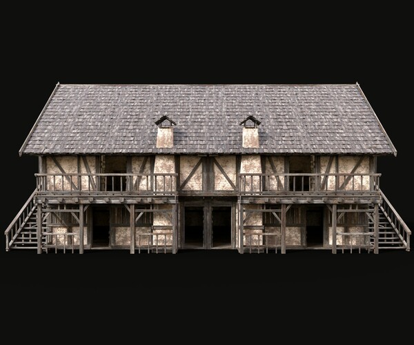ArtStation - MEDIEVAL INDUSTRIAL HOUSE TAVERN INN VILLAGE FARM HUT ...