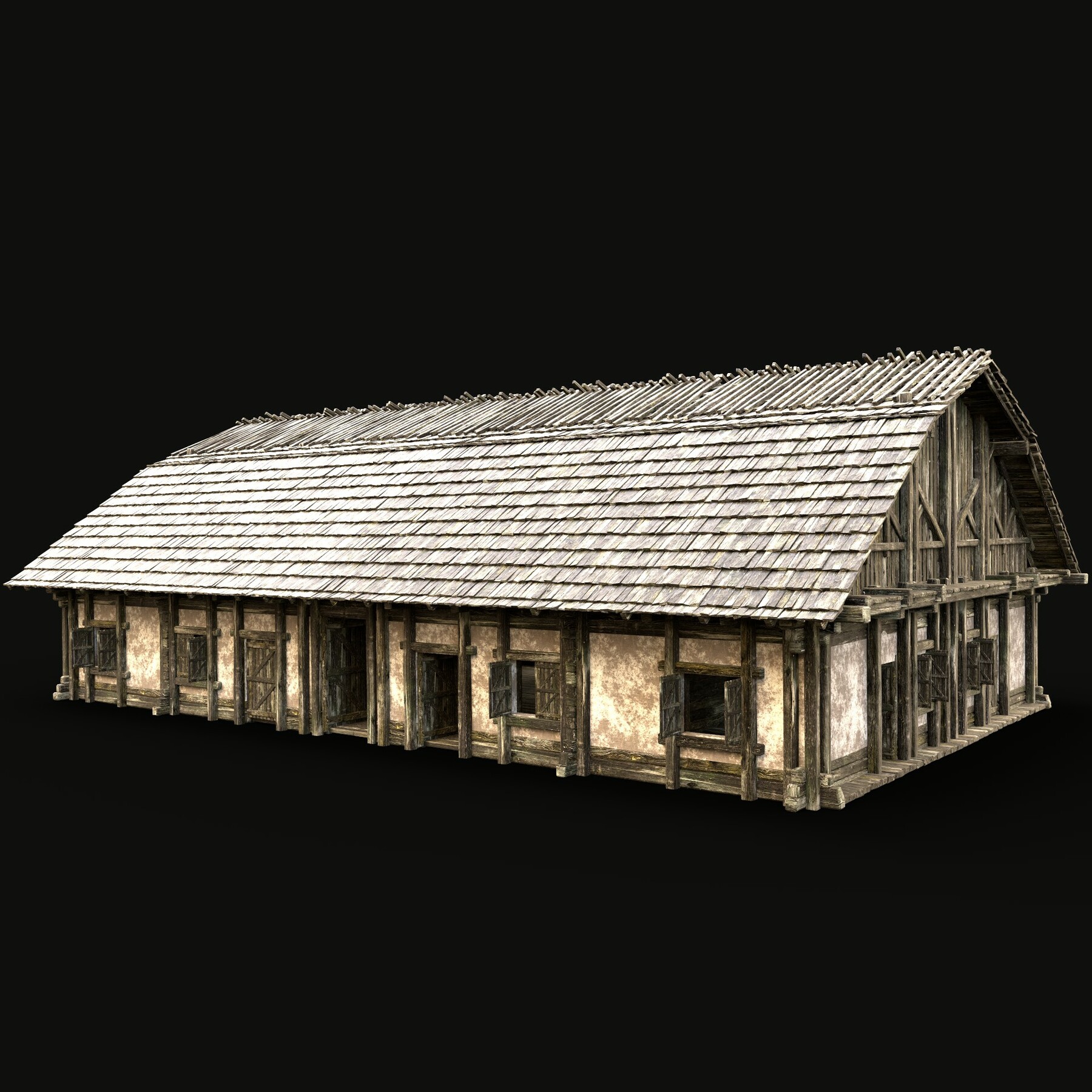 ArtStation - MEDIEVAL INDUSTRIAL HOUSE TAVERN INN VILLAGE FARM HUT ...