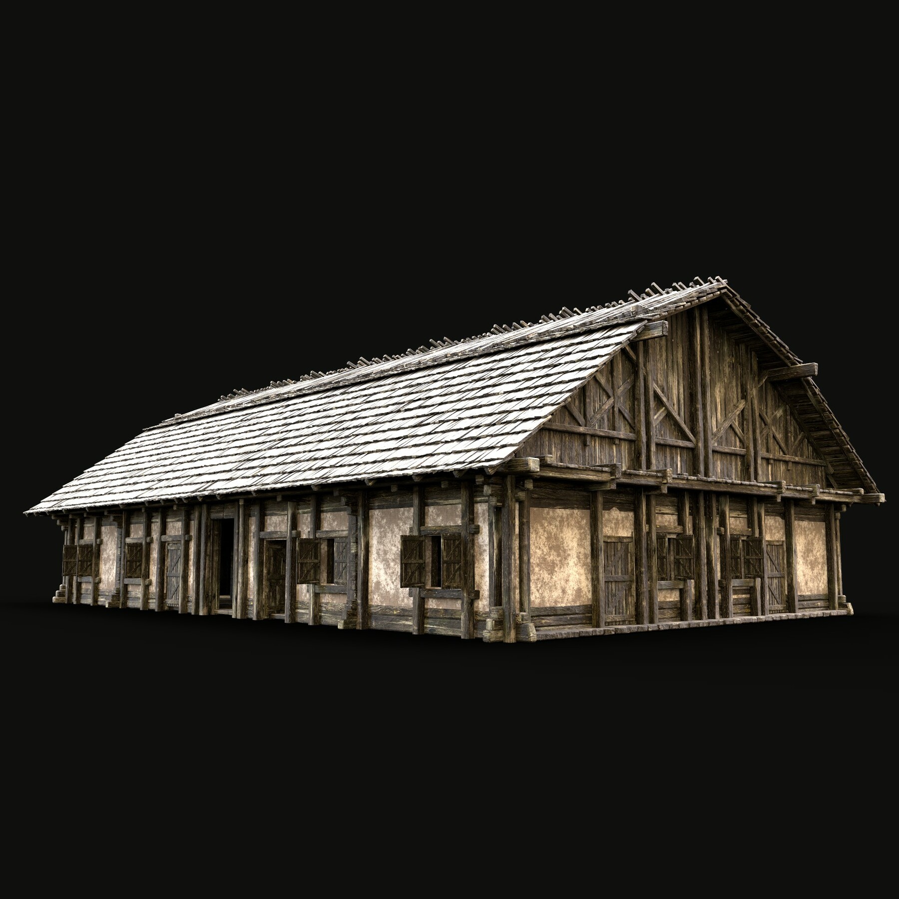 ArtStation - MEDIEVAL INDUSTRIAL HOUSE TAVERN INN VILLAGE FARM HUT ...
