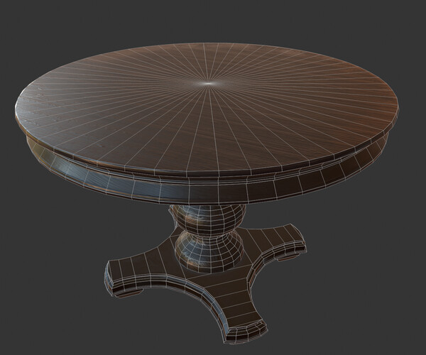 ArtStation - Round wooden table | Game Assets