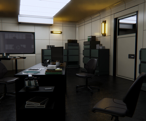 ArtStation - Secret Service Office Interior | Resources